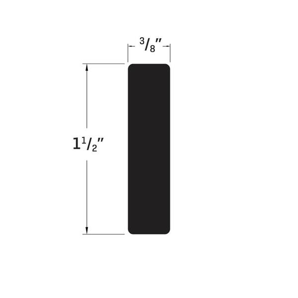 Royal Mouldings Craftsman 9971 3/8 in. x 1-1/2 in. x 96 in. PVC Flat ...