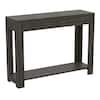 Safdie and Co. 40 in. Grey Rectangle Wood Console Table with-Drawers ...