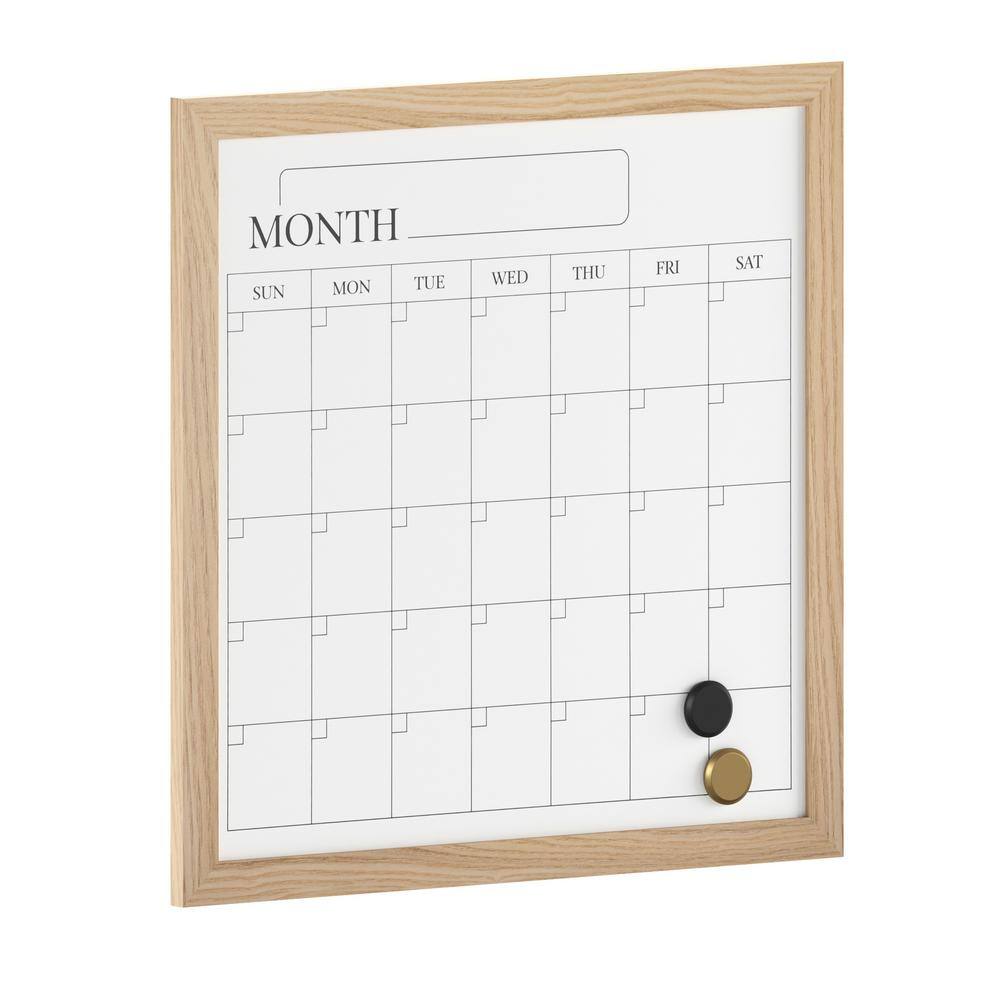 MARTHA STEWART Light Natural Woodgrain 18"W x .5"D x 18"H Wall Calendar ...