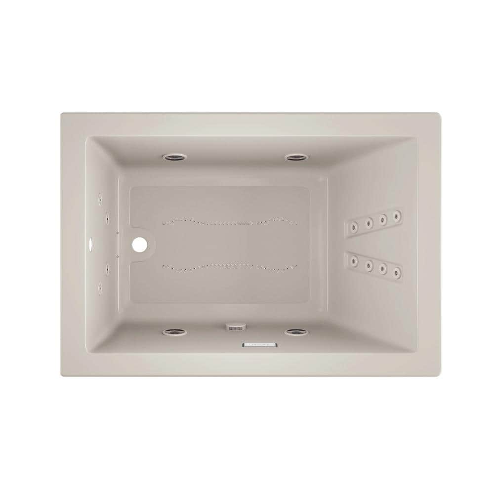 JACUZZI SOLNA SALON SPA 60 in. x 42 in. Rectangular Combination Bathtub ...