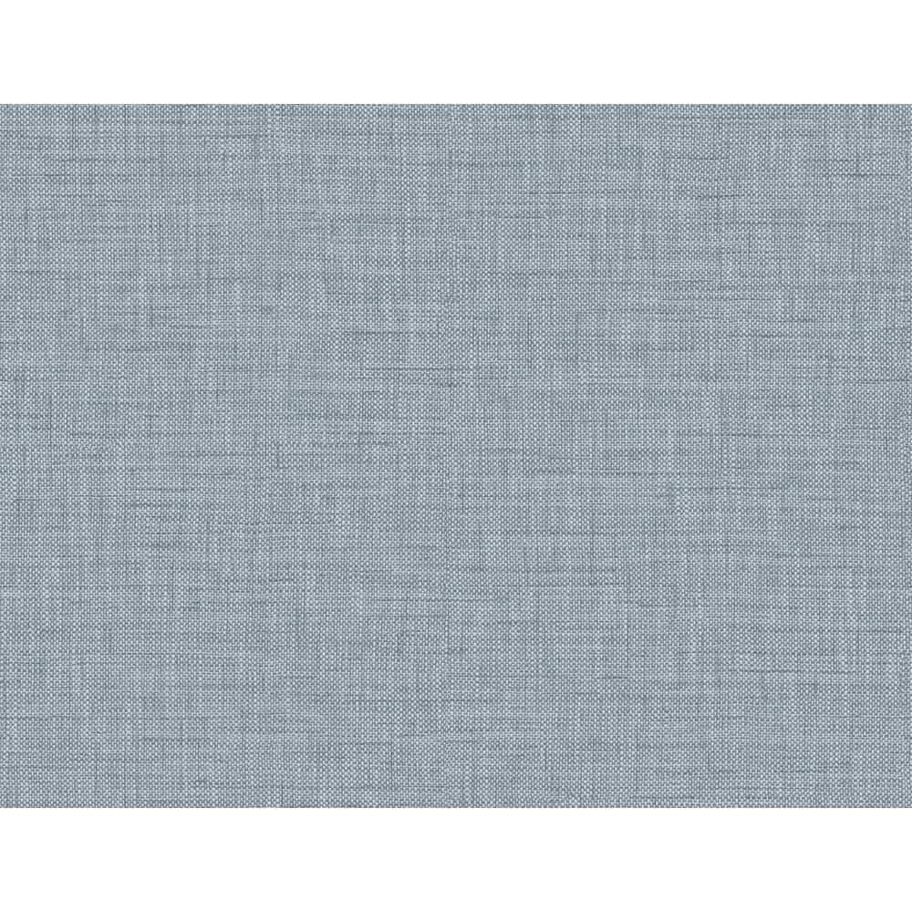 CASA MIA Linen Texture Blue Vinyl Non-Pasted Strippable Wallpaper Roll ...