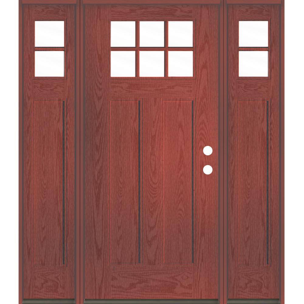 Krosswood Doors PINNACLE Craftsman 64 in. x 79 in. 6-Lite Left-Hand ...