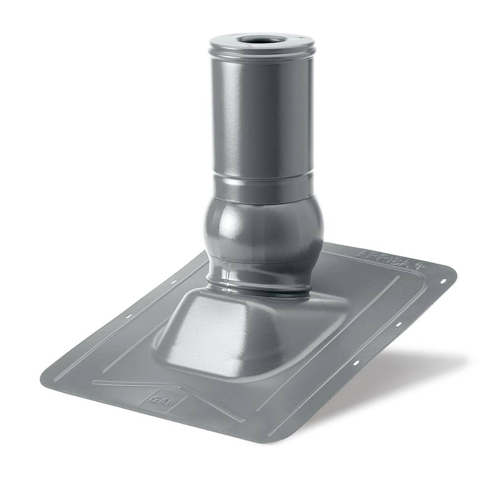 Master Flow 4 in. 26-Gauge Pivot Pipe Boot Flashing Galvanized in Grey ...