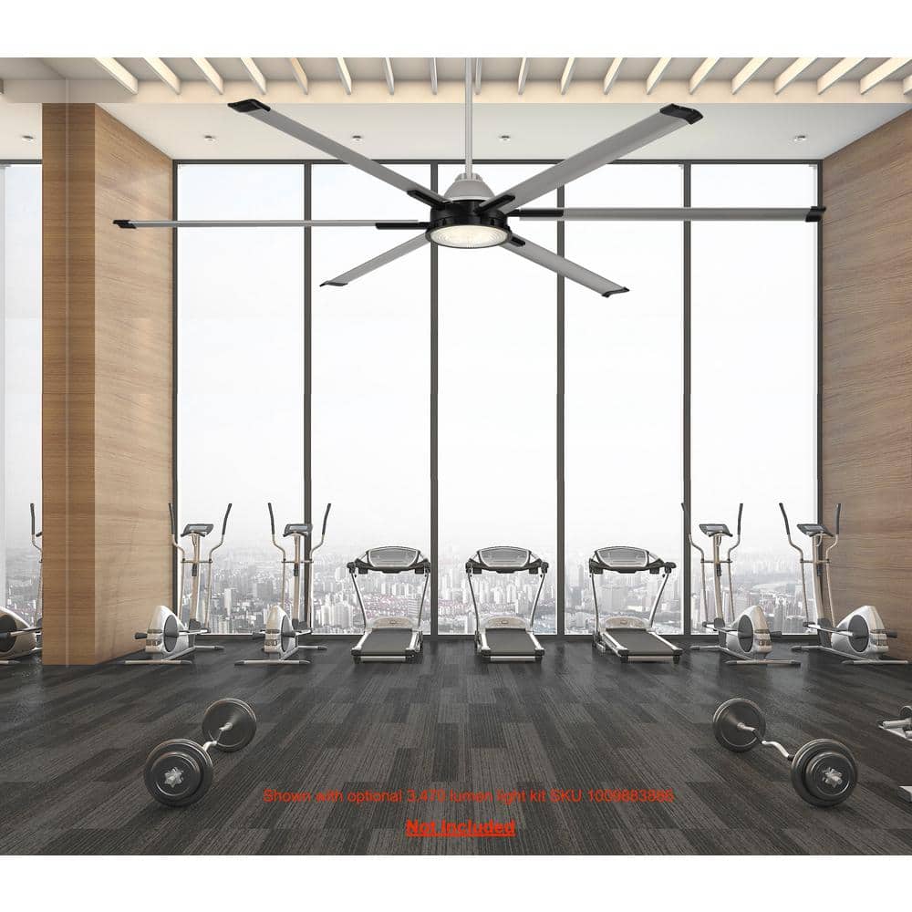 Commercial Electric High Velocity 8 ft. Indoor/Outdoor Titanium Ceiling ...