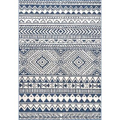 nuLOOM Becky Transitional Tribal Navy 7 ft. x 9 ft. Area Rug BDBD03A-6079