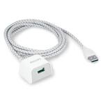 Philips USB Desktop Extension Cable with Braided Cord, White/Gray ...