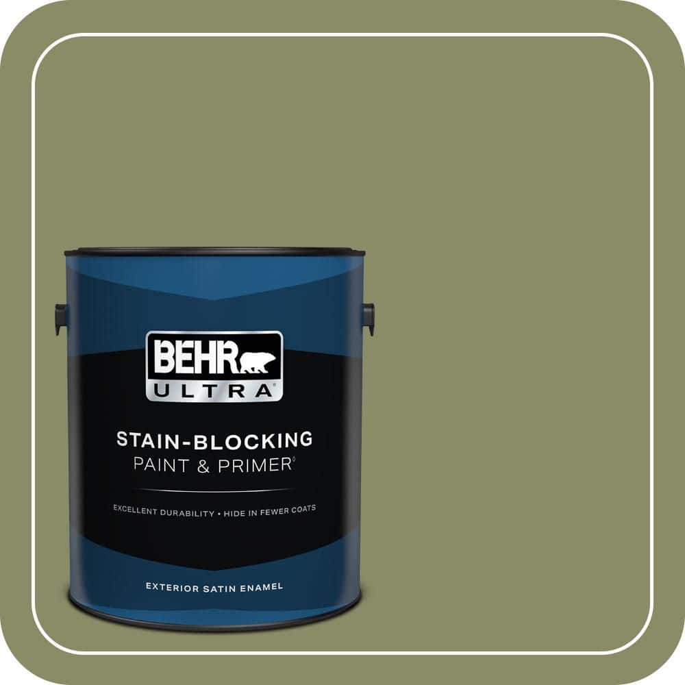 BEHR ULTRA 1 gal. #S370-5 Pesto Paste Satin Enamel Exterior Paint ...