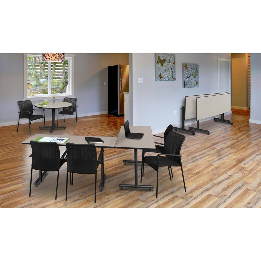 Regency Kobe 72 in. x 24 in. Maple Steel T-Base Training Seminar Table ...