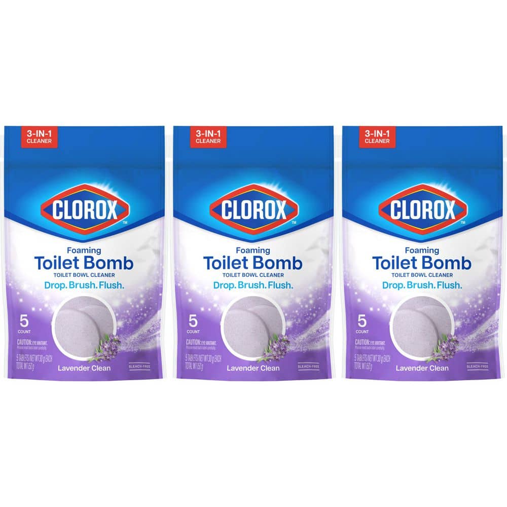 Reviews for Clorox Foaming White Toilet Bomb Lavender Clean Toilet Bowl ...