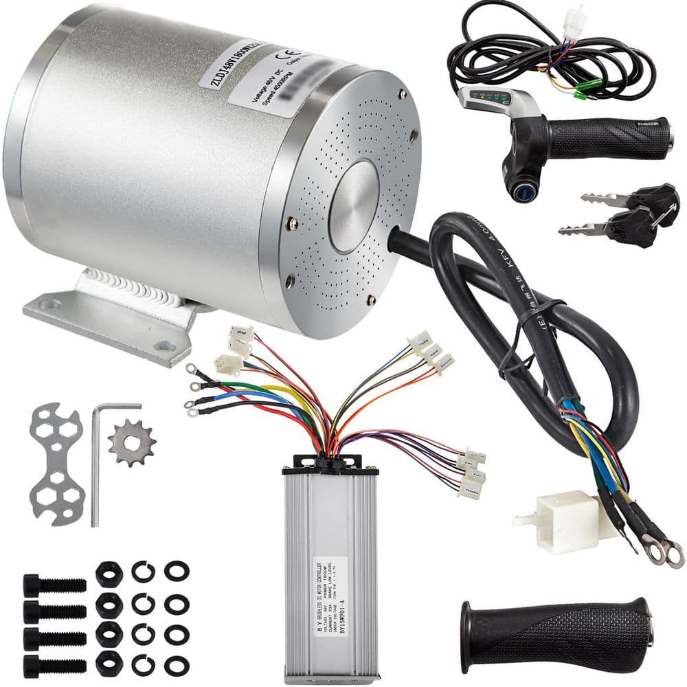 SKYSHALO Electric DC Motor EV Charger 2KW 48-Volt Brushless Motor Kit ...