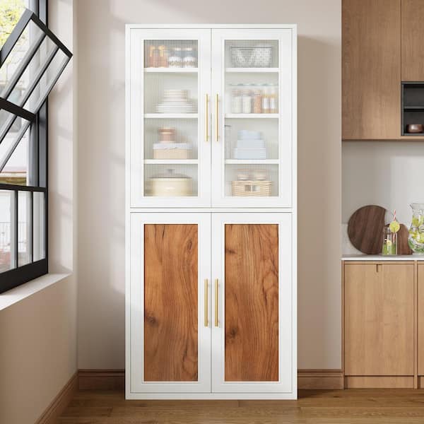 TRIBESIGNS WAY TO ORIGIN Bachel 26 in. White Engineered Wood Pantry ...