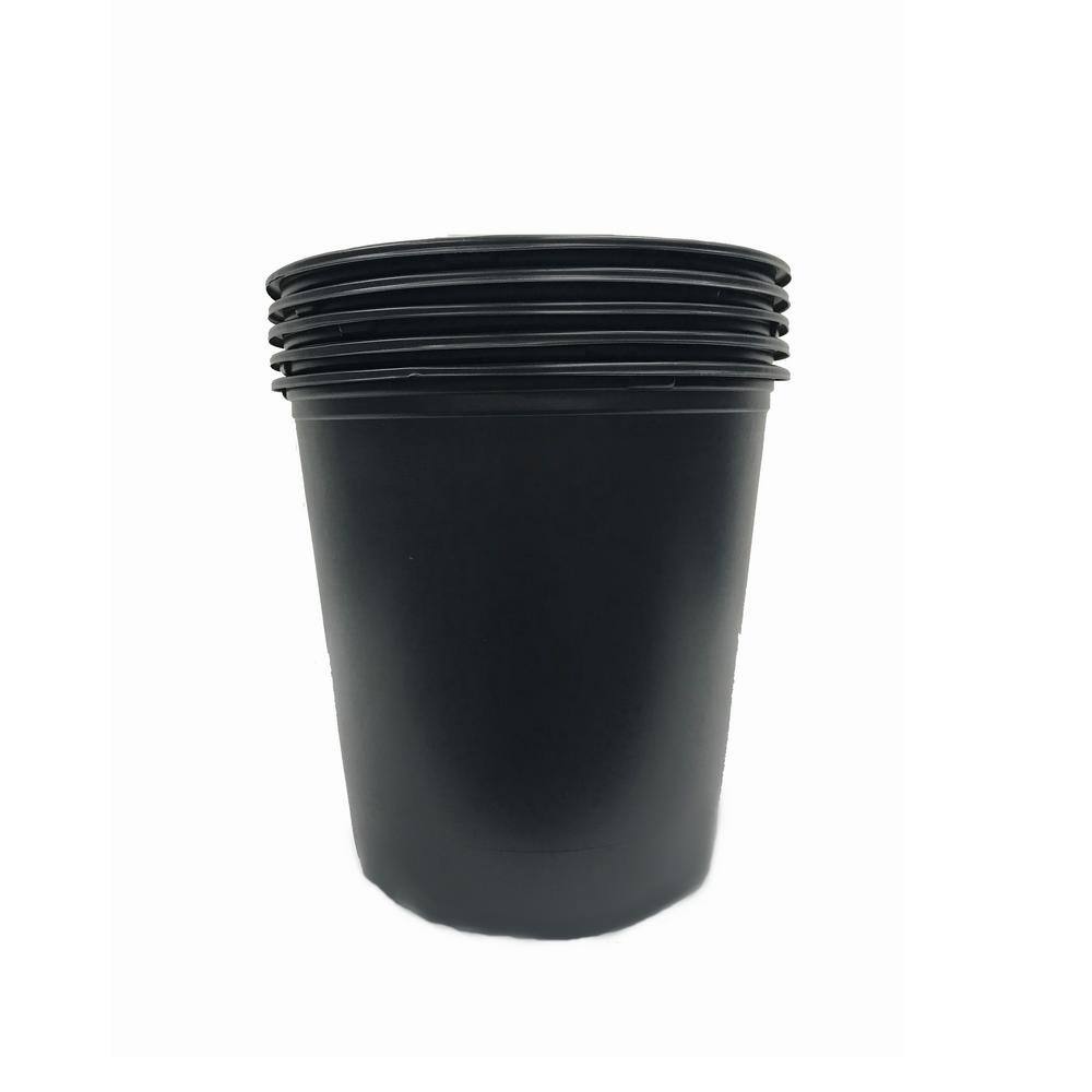 Viagrow 5 Gal. Plastic Nursery Trade Pots - 4.02 Gal / 15.19 l (5-Pack ...