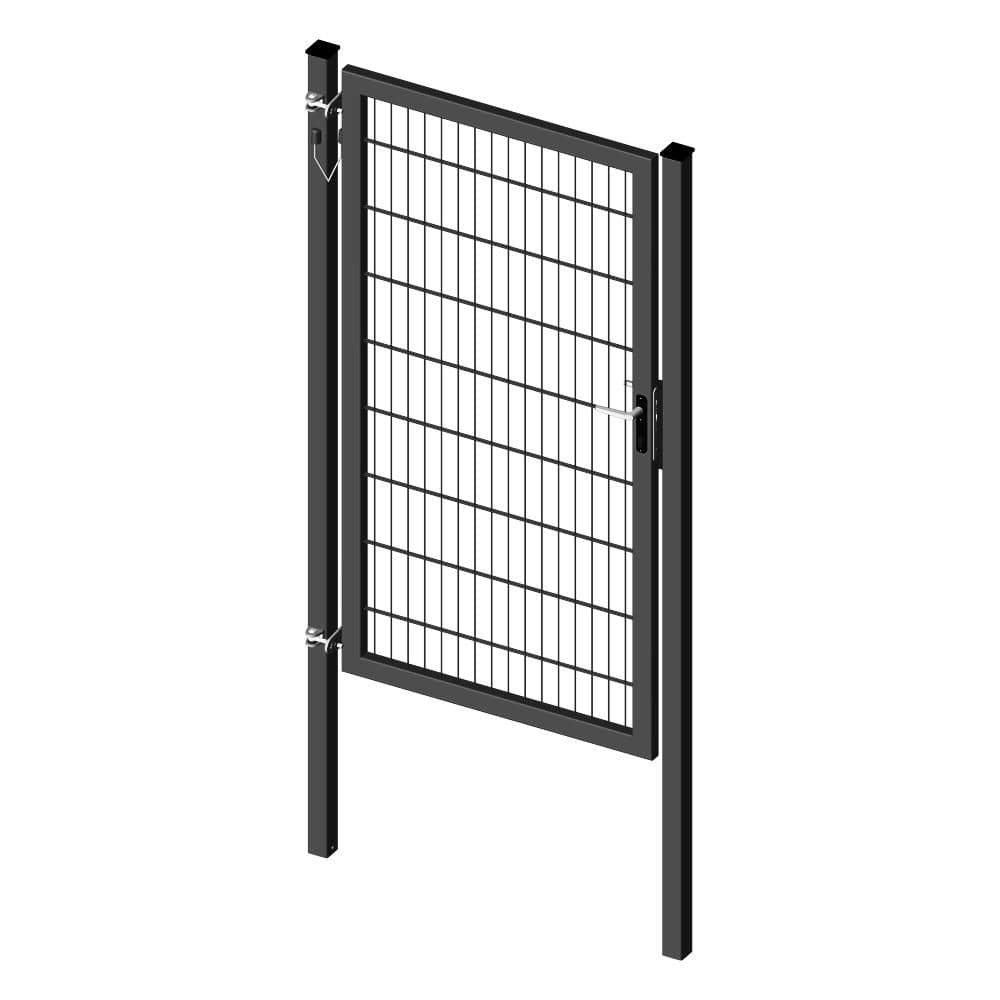 TARTER Classic 6 ft. x 4 ft. Black Steel Residential Fence Gate 2000806 - The Home Depot