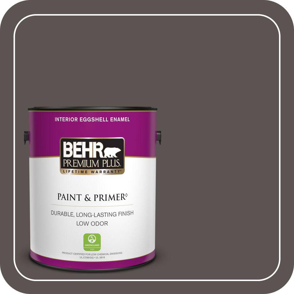 BEHR PREMIUM PLUS 1 gal. #790B-6 Stone Hearth Eggshell Enamel Low Odor ...