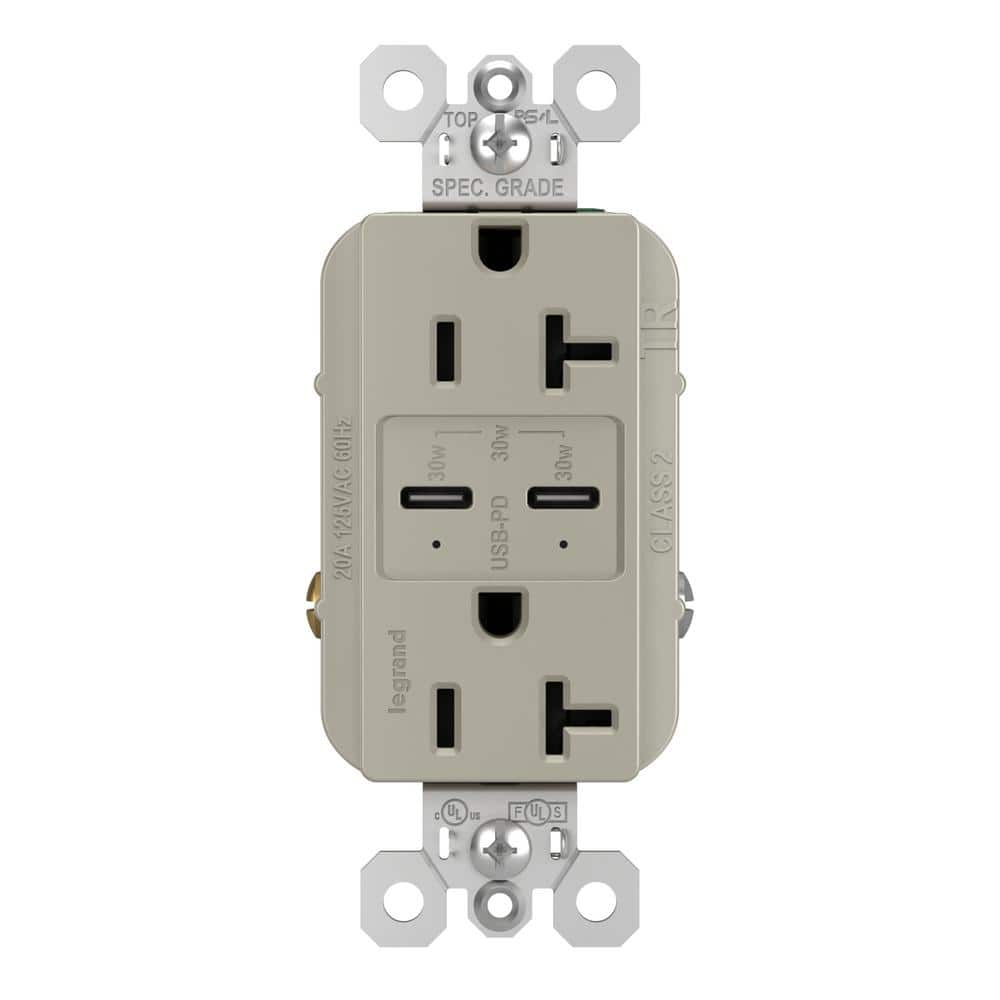 Legrand radiant 20 Amp 125-Volt Tamper-Resistant Duplex Outlet with ...