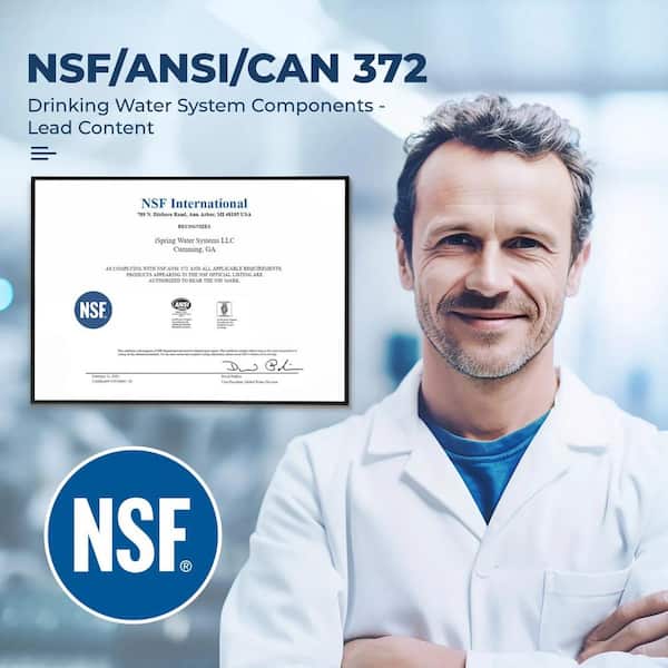 ISPRING NSF-Certified 50-Micron Jumbo Auto-Flush Spin Down Sediment ...