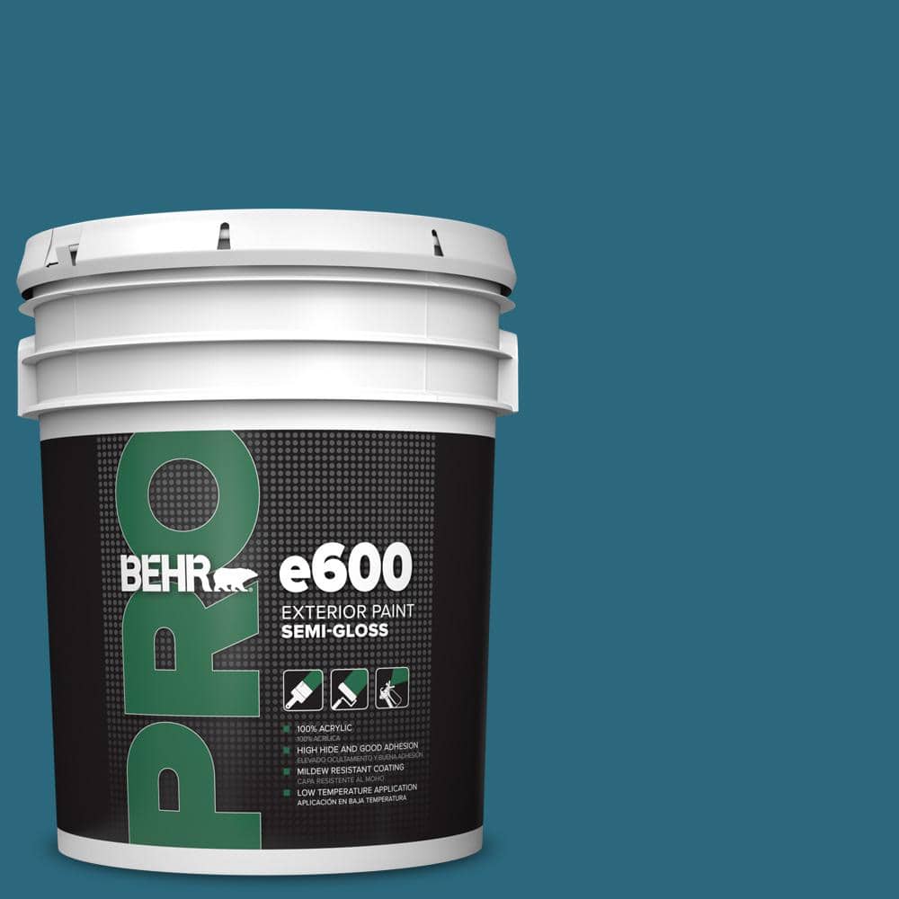 BEHR PRO 5 gal. #M480-7 Ice Cave Semi-Gloss Exterior Paint PR67305 ...