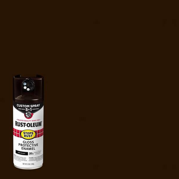 Rust Oleum Stops Rust 12 Oz Custom Spray 5 in 1 Gloss Dark Walnut Rust Oleum Stops Rust 12 Oz Custom Spray 5 in 1 Gloss Dark Walnut