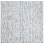 SAFAVIEH Abstract Dark Blue/Rust 6 ft. x 6 ft. Square Solid Area Rug ...