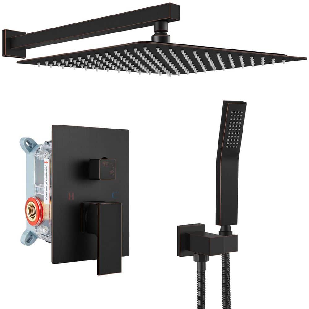 PICTURESQUE CENDU LLC 1-Handle Wall Mount Shower Trim Kit Oil Rubbed ...