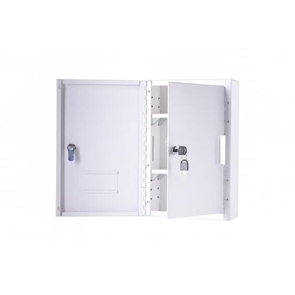 14.5 in. H x 9.5 in. W Medium Rectangular White Steel Surface Mount ...