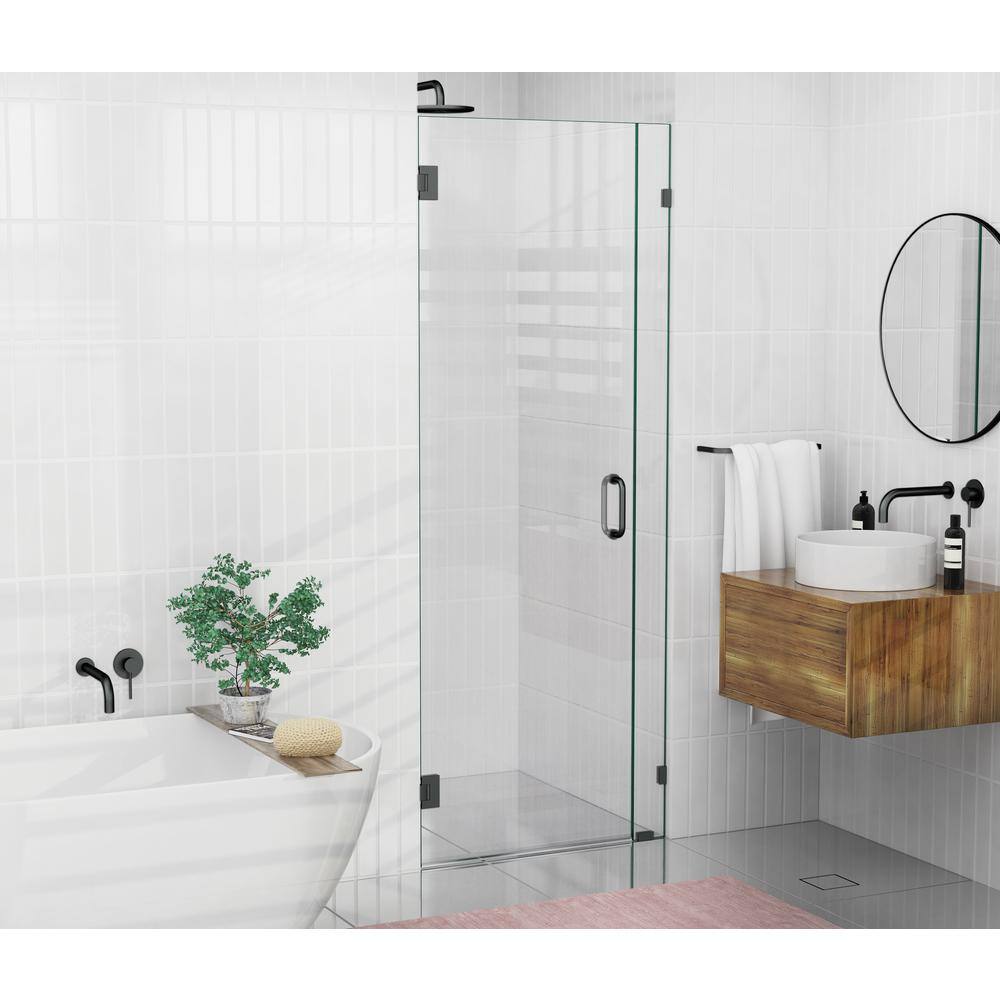 Glass Warehouse Illume 30.75 in. W x 78 in. H Wall Hinged Frameless ...