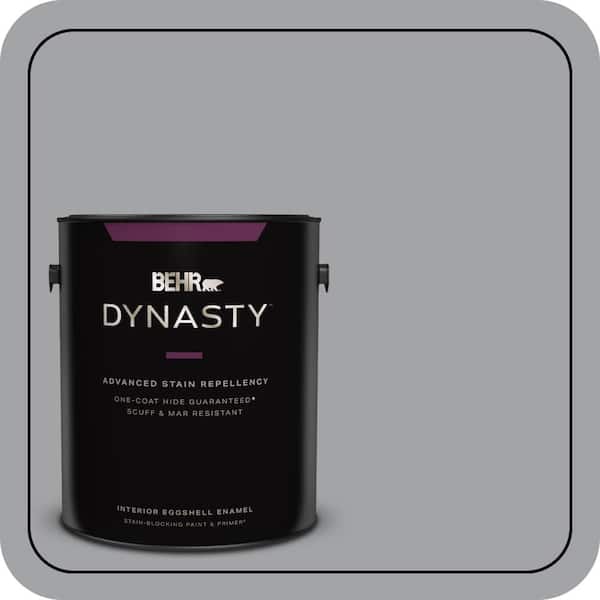 BEHR DYNASTY 1 gal. #N530-4 Power Gray One-Coat Hide Eggshell Enamel ...