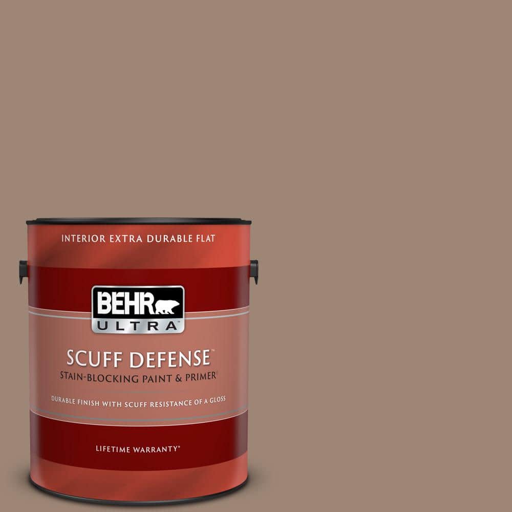 BEHR ULTRA 1 gal. #PPU5-16 Earthnut Extra Durable Flat Interior Paint ...