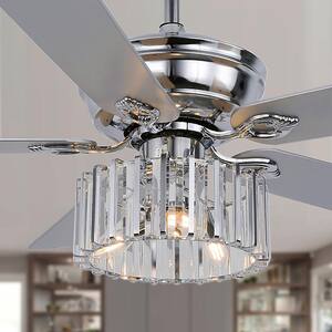 Oaks Aura Arluno 52 in. LED Indoor Chrome 3-Speed Reversible Glam ...