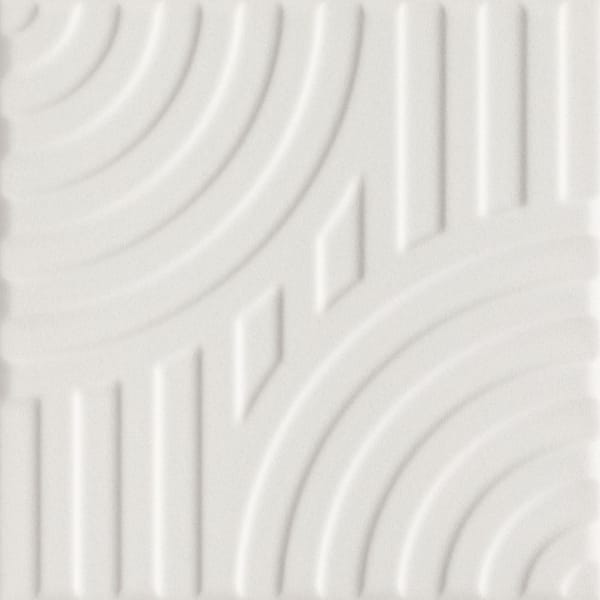 Geo Round Off White Metallic 6 in. x 6 in. Ceramic Wall Tile (13.89 sq ...