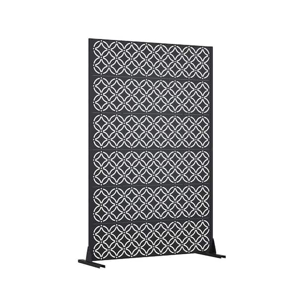 PexFix 72 in. x 47 in. Black Galvanized Steel Garden Fence HD0205 ...