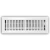 Everbilt 4 in. x 14 in. 2-Way Steel Floor Register in White E150MW04X14 ...