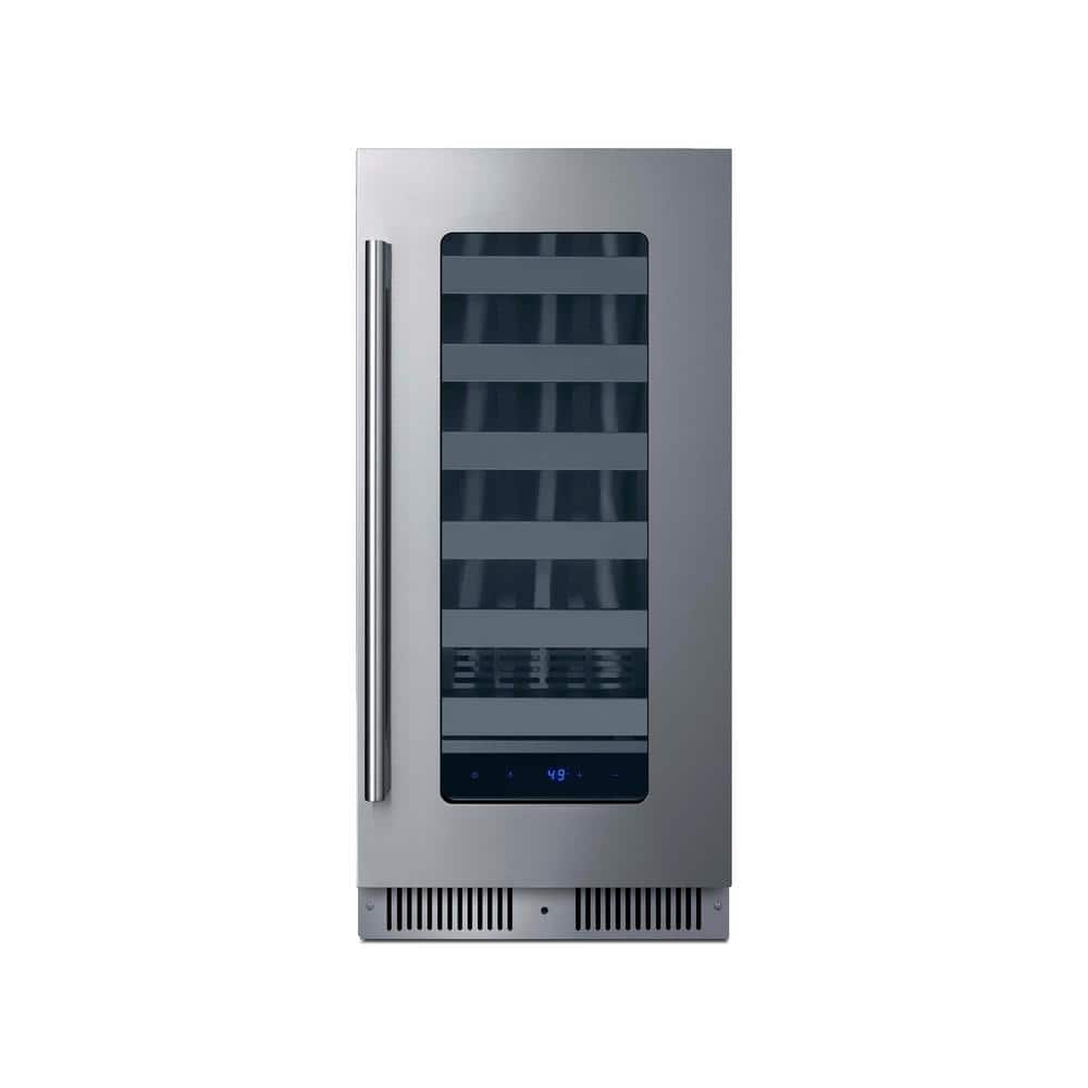 Summit Appliance Shallow Depth 15 in. Single Zone 18-Wine Bottle ...