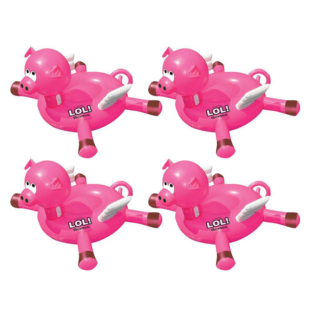 SWIMLINE LOL Series Pink Inflatable Flying Pig Swimming Pool Float (4 ...