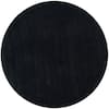 SAFAVIEH Himalaya Black 6 ft. x 6 ft. Round Solid Area Rug HIM610C-6R ...
