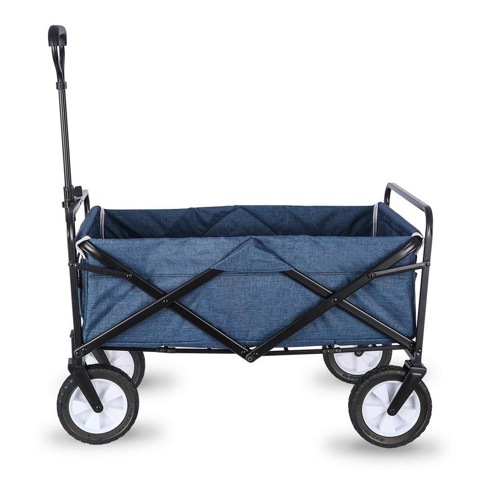 Agfabric 6.27 cu. ft. Folding Wagon Fabric Cart Heavy-Duty Collapsible ...
