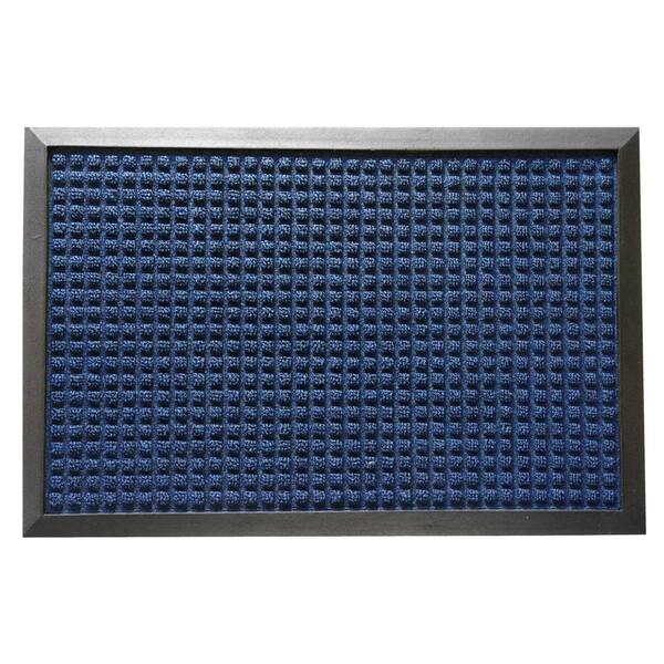 Rubber-Cal Nottingham Blue 16 in. x 24 in. Rubber Backed Carpet Mat 03 ...