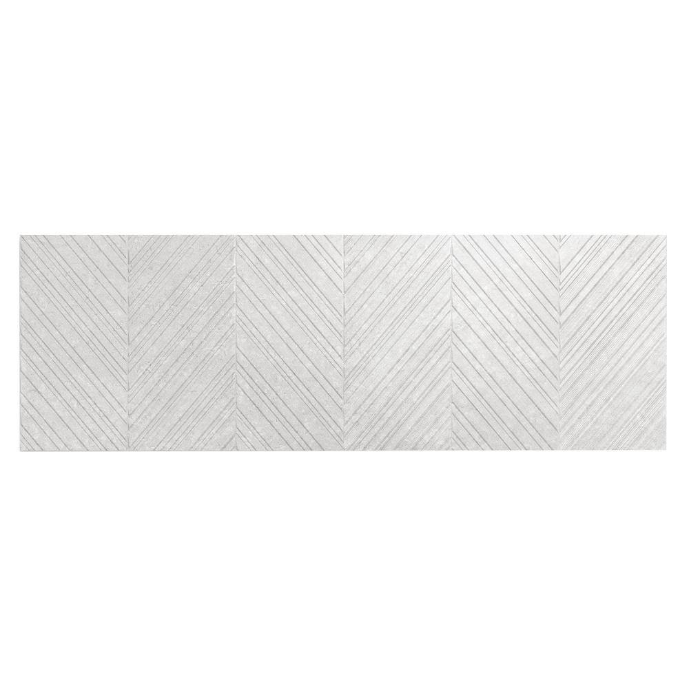 Ivy Hill Tile Urbane Linen Warm Gray Chevron 4 in. x 0.33 in. Matte ...