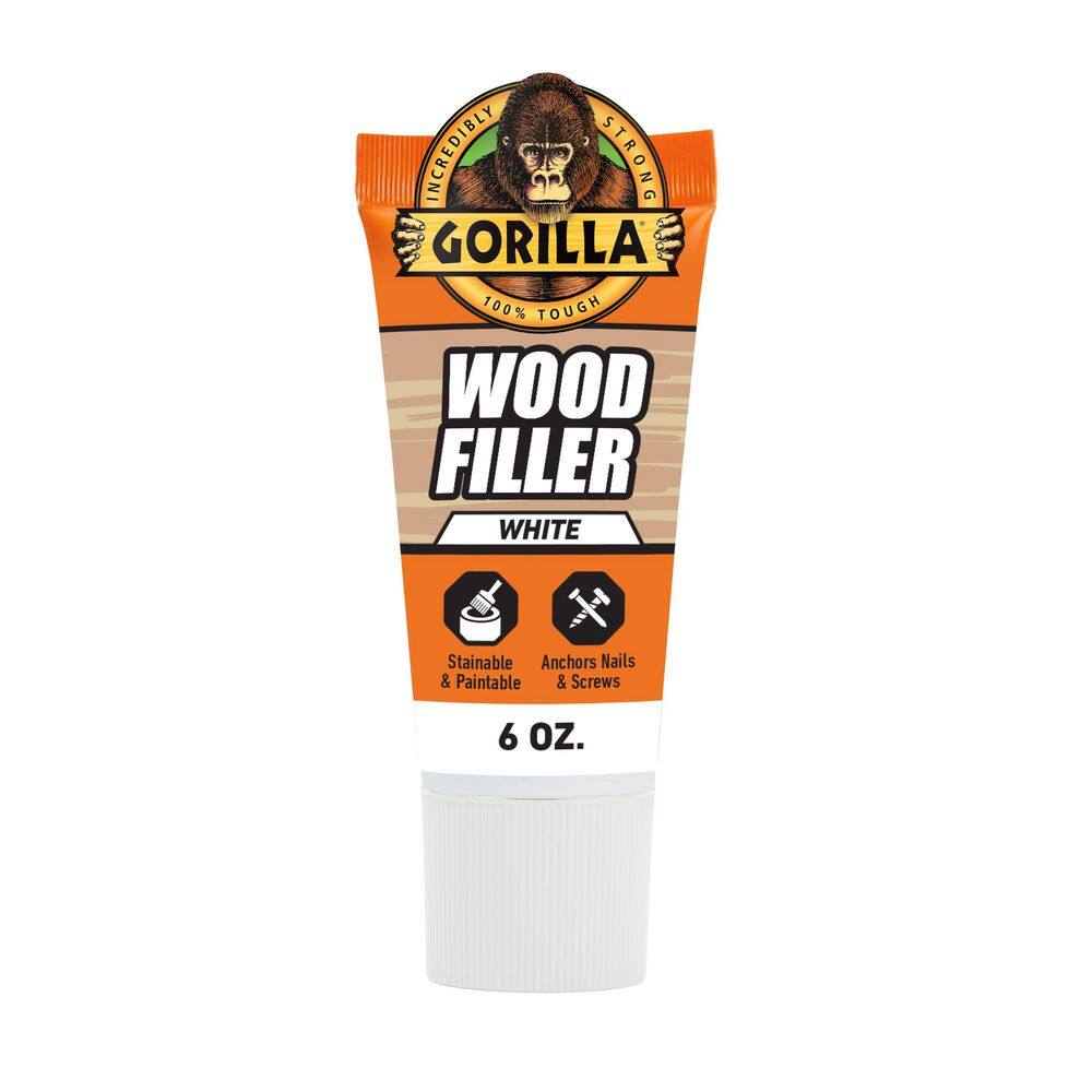 Gorilla 6 oz. Wood Filler Tuber White (6-Pack) 112124 - The Home Depot