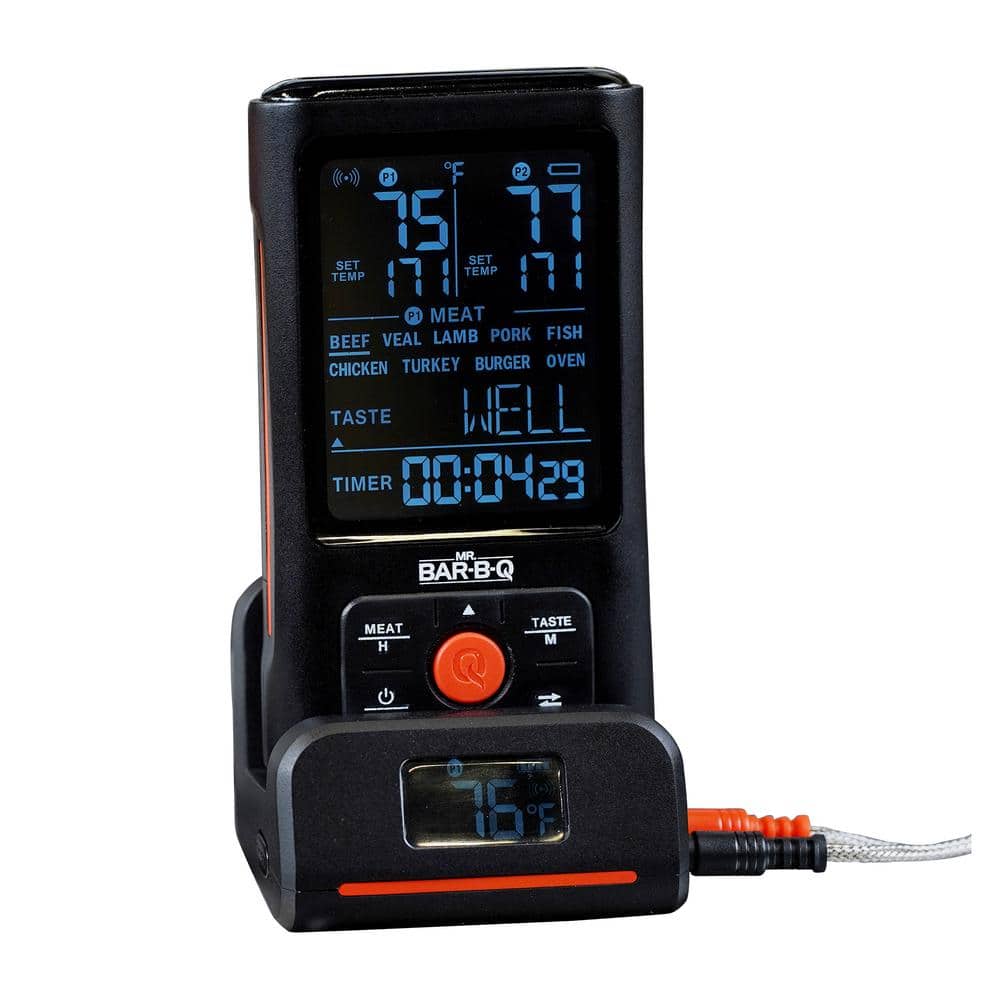 Mr. Bar-B-Q Remote Digital Thermometer with 2 Probes Cooking Accessory ...