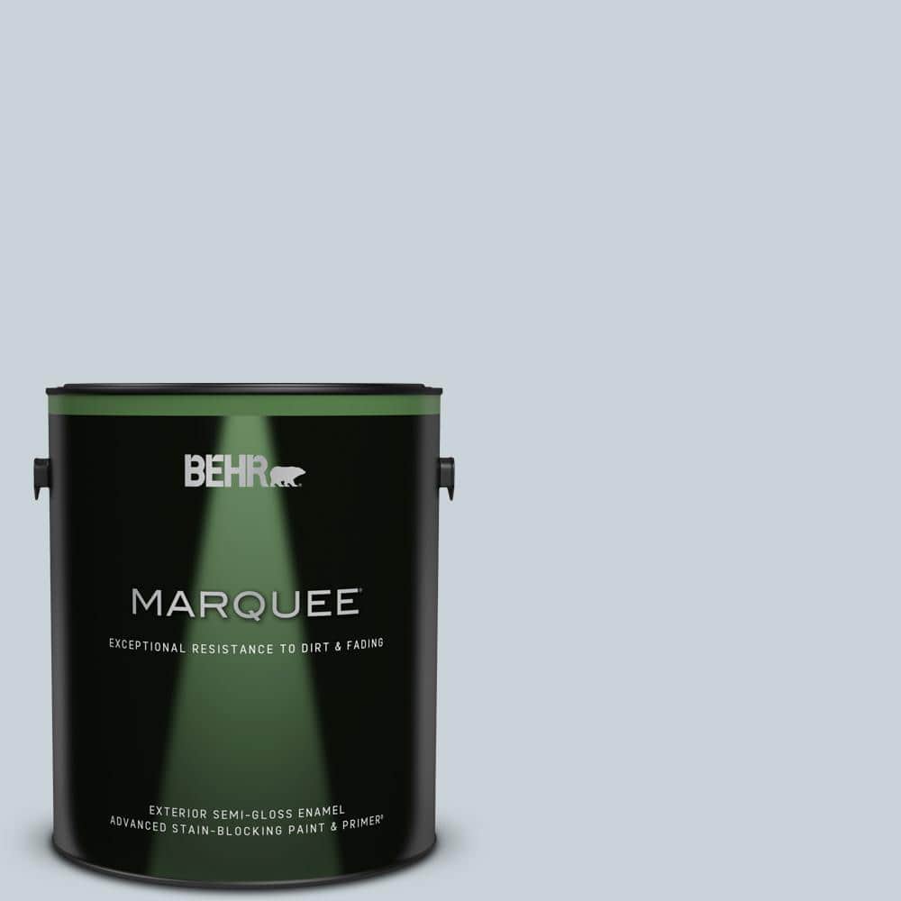 BEHR MARQUEE 1 gal. #N480-1 Light Drizzle Semi-Gloss Enamel Exterior ...