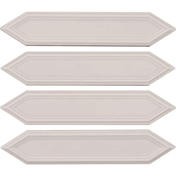 ANDOVA Concerto-Malorum Verucci Glossy 2 in. x 8 in. Ceramic Beveled ...