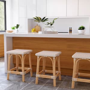 Butler Specialty Company Riviera 24 in. Seat Height Gray and White ...