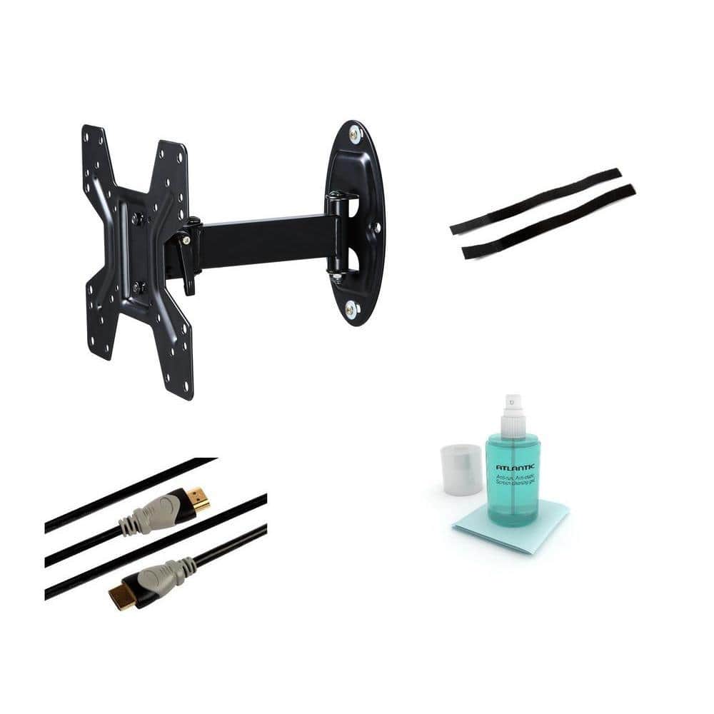 Atlantic Full Motion Articulating Steel Wall Mount Kit for 10 in. to 37 ...