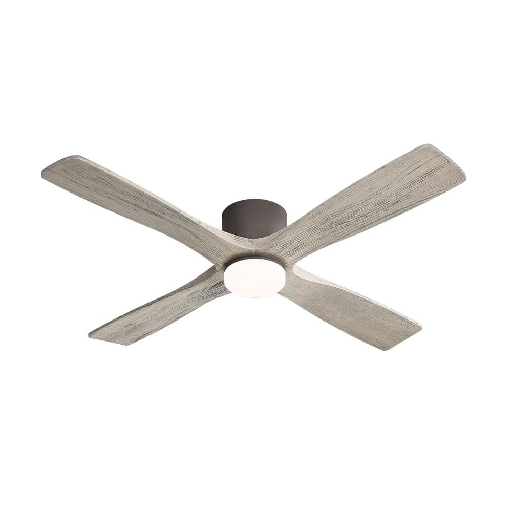 WINGBO 54 in. LED Indoor Charcoal Gray Ceiling Fan with Remote WBCF ...