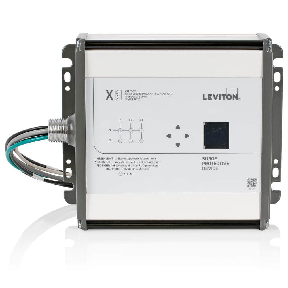 Leviton Type 2 Surge Protective Panel, 120/240-Volt AC, Split Phase ...