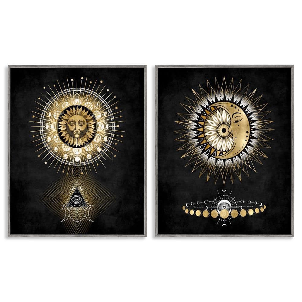 Stupell Industries Astral Eye and Moon Phases by Oliver Jeffries 2 ...