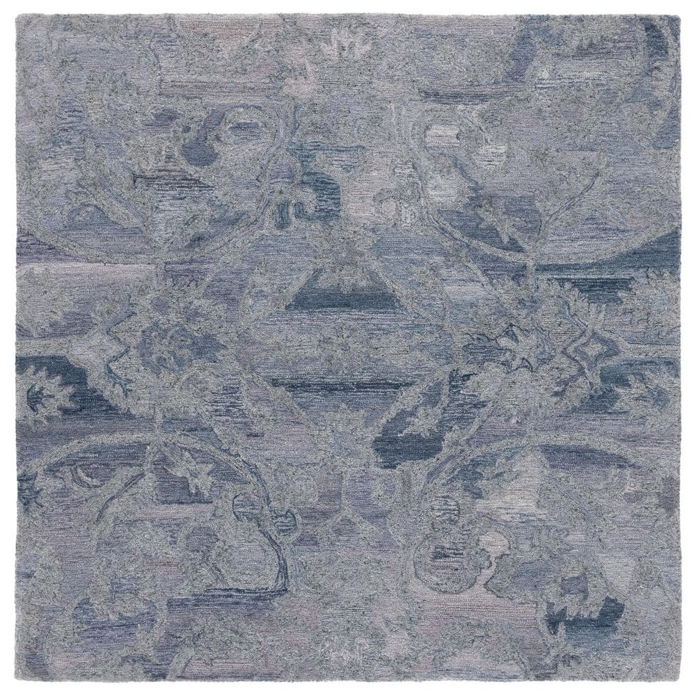 SAFAVIEH Anatolia 6 ft. x 6 ft. Violet/Purple Traditional Garden square ...