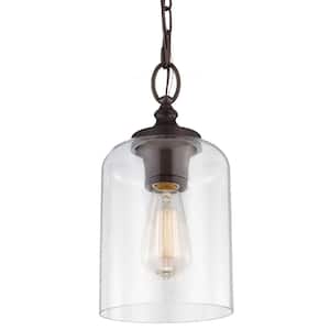 Generation Lighting Hounslow 1-Light Oil Rubbed Bronze Pendant P1309ORB - The Home Depot