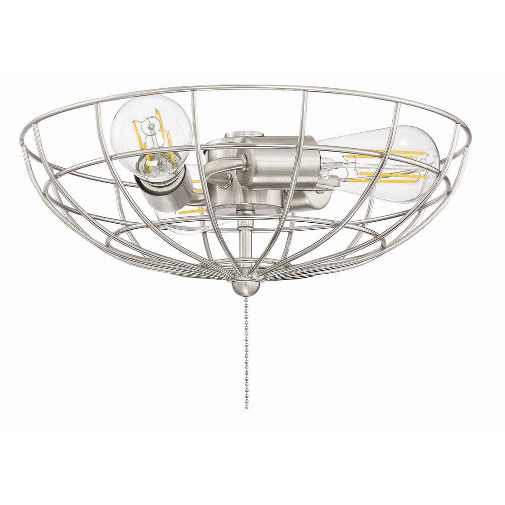 CRAFTMADE Unity 3-Light Indoor/Outdoor Brushed Polished Nickel Finish ...